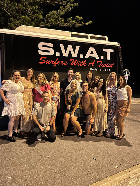 1hr SWAT PARTY BUS with a male waiter – SWAT Party Bus